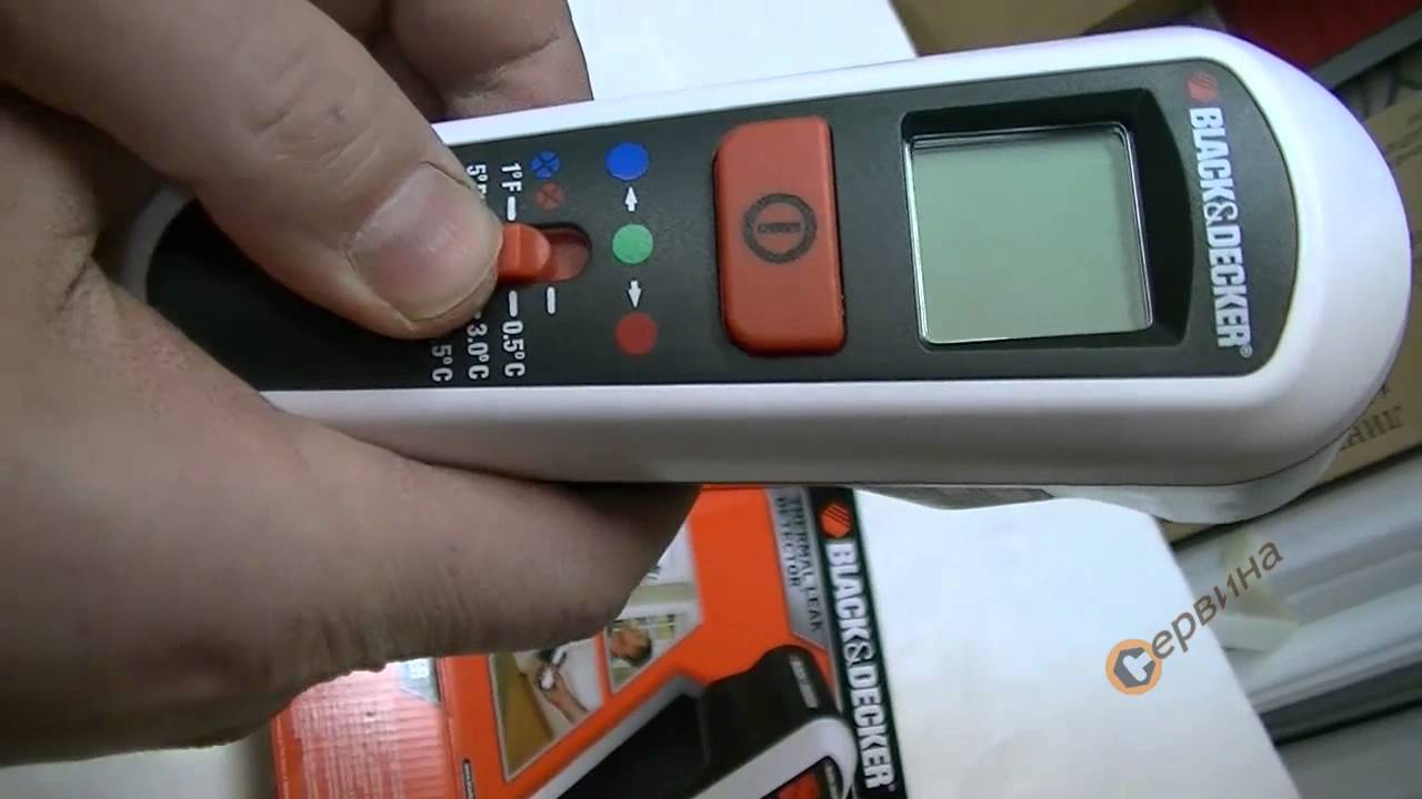 TEST Термален детектор за топлинно изтичане Black&Decker TLD100 - 9V ...