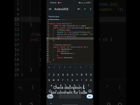 Java program to find factorial of a number #coding - YouTube