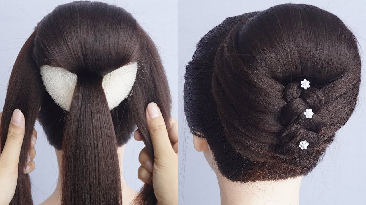 New Style Bun Hairstyle For Ladies – Latest Updo Hairstyle For Wedding ...