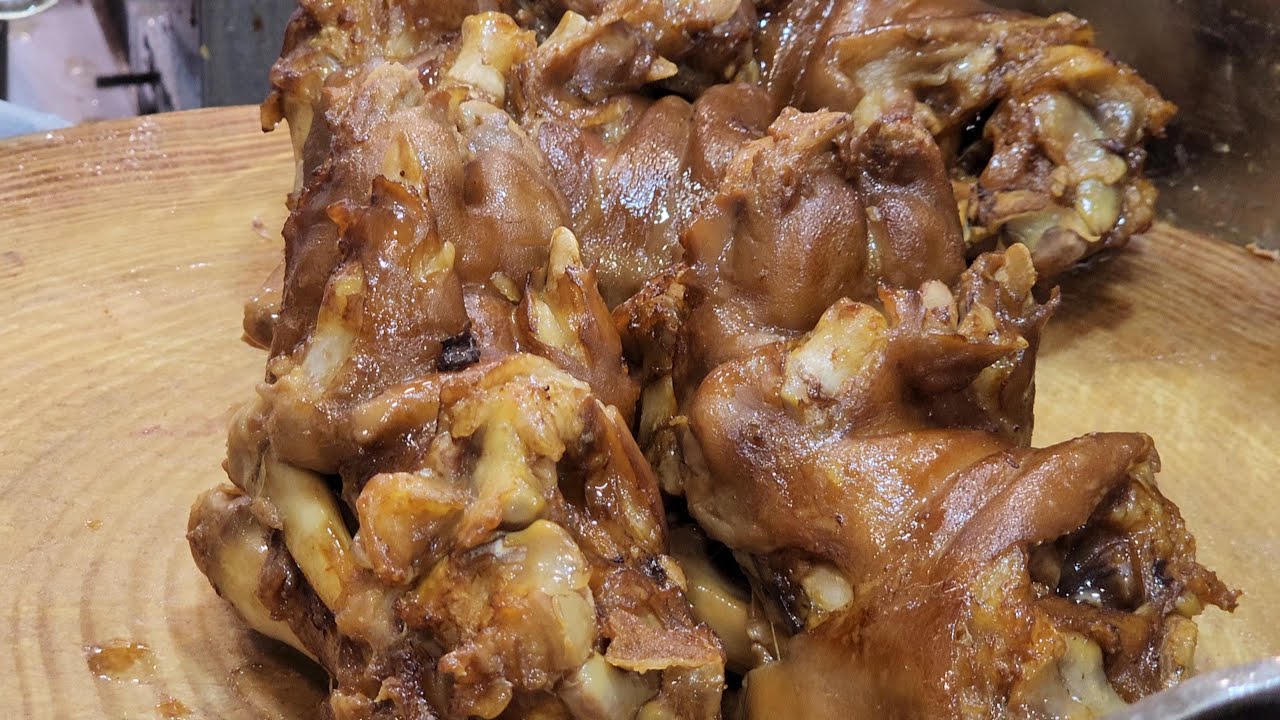 Pork Trotter，Chop skills #MarinatedGoose #Duck #chicken #GooseLiver Egg ...