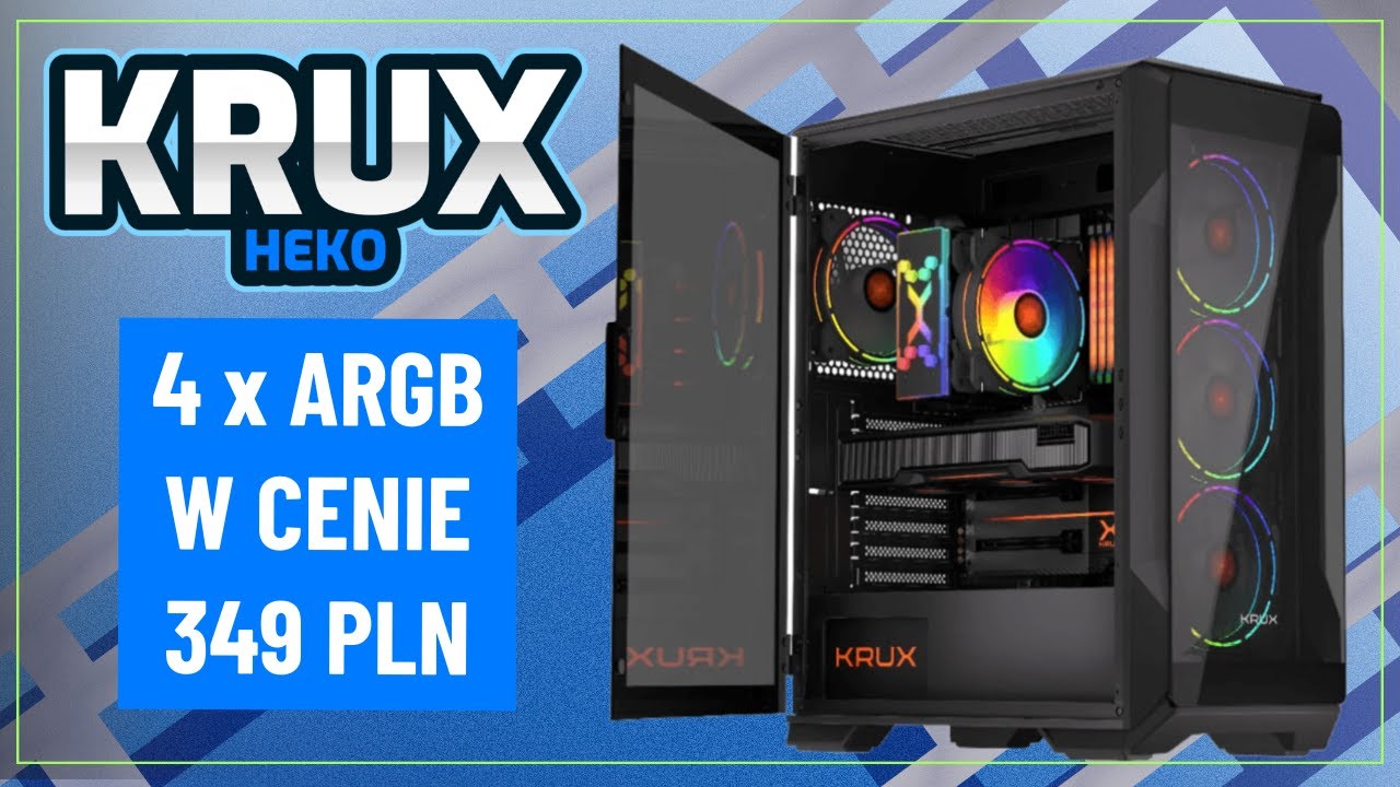 Krux Heko - Najnowsza obudowa w ofercie Kruxa z 4 wentylatorami ARGB ...