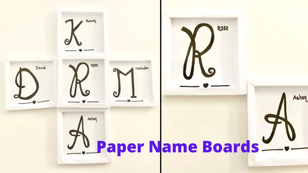 Easy Paper Name boards for Home/ Paper name plates/Easy paper ...