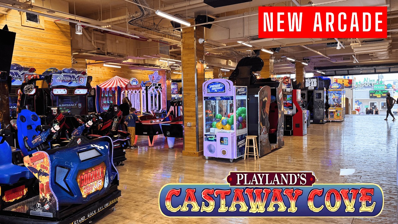 Exploring Ocean City's Castaway Cove NEW Arcade - Tour - YouTube