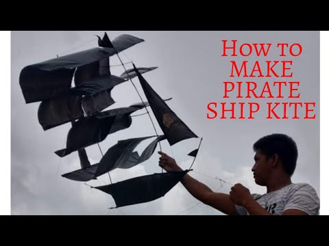 How To Make Pirate Ship Kite | Boat Kite | Saranggolang Barko ...