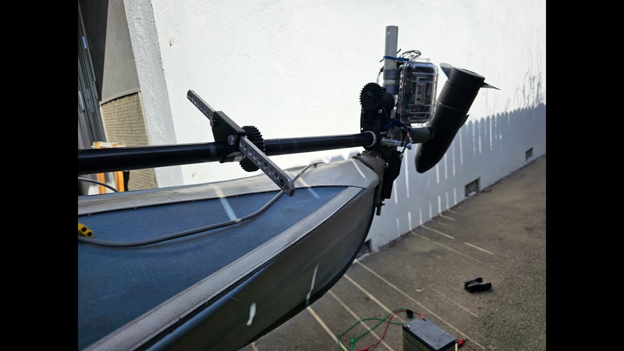 DIY Trolling Motor Stowing System and steer by wire - YouTube