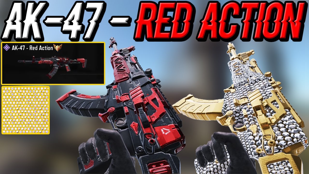 AK-47 RED ACTION BLUEPRINT WITH DIAMOND CAMO GAMEPLAY in CALL OF DUTY ...