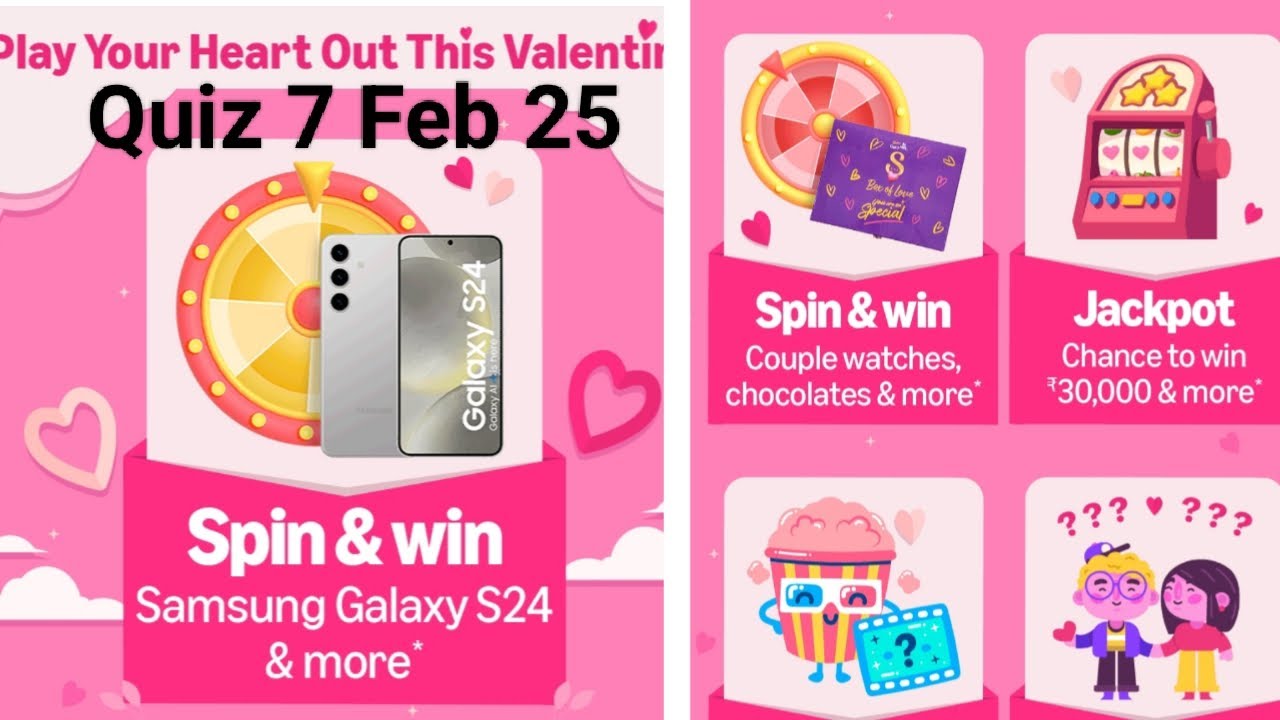 Daily Amazon Quiz Time //Amazon Valentine's Day Special Quiz 7 February ...