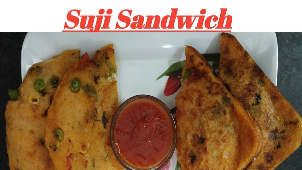 Suji Sandwich receipe/suji snacks with less oil/ઓછા તેલવાળા સુજી ...