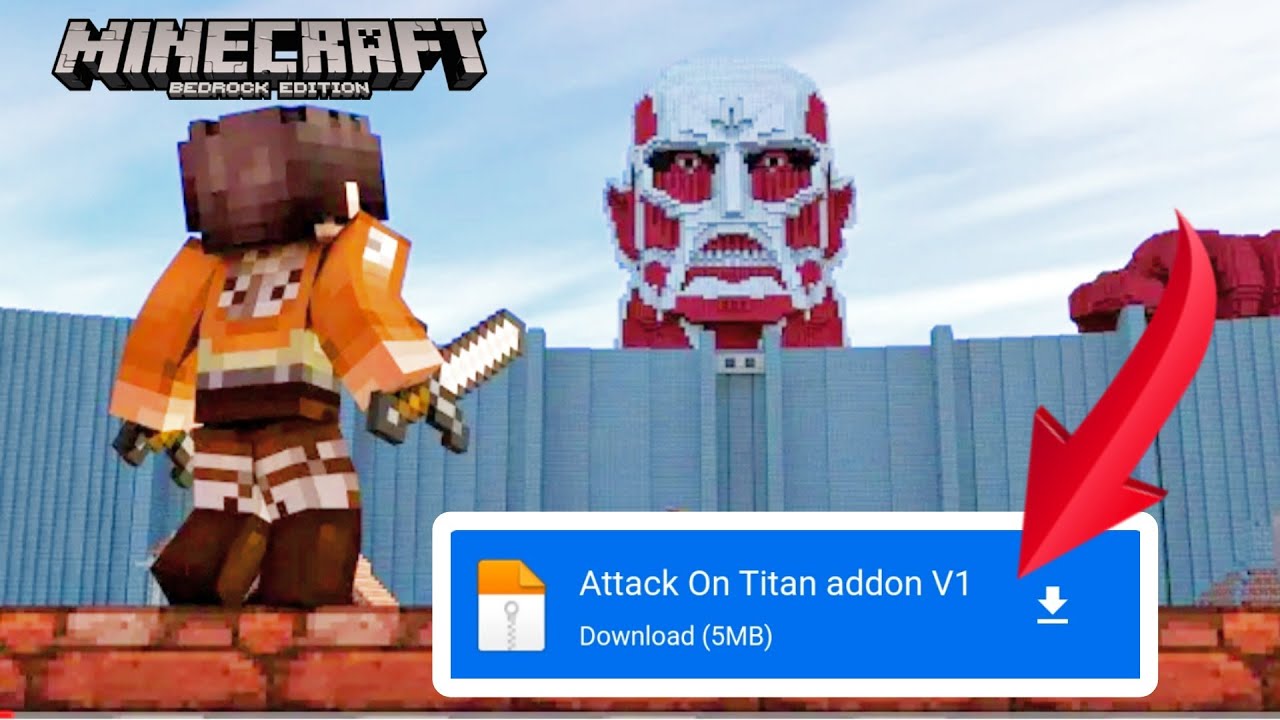 New Attack on titan addon for minecraft pocket addition | Attack on ...
