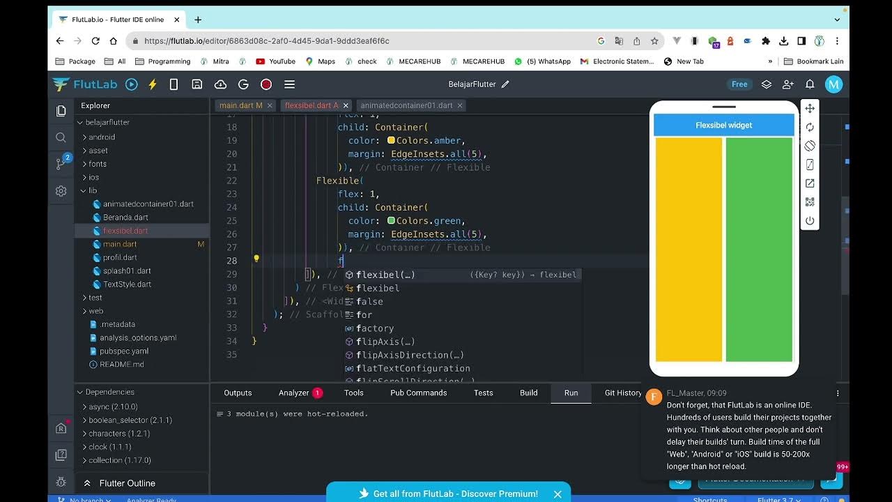 Flutter v3.7 Flutlab 2023 #05 - Flexible & Stack | Flutter Indonesia | Flutlab - YouTube
