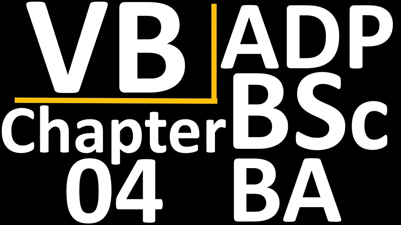 Complete Chapter No 4 Visual Basic - YouTube