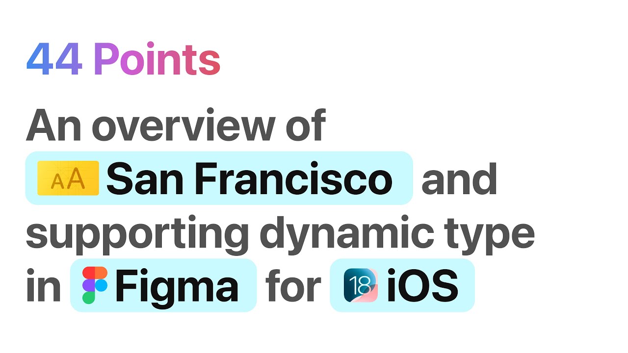 Apple's San Francisco Font in iOS Design | HIG + Figma Tutorial - YouTube