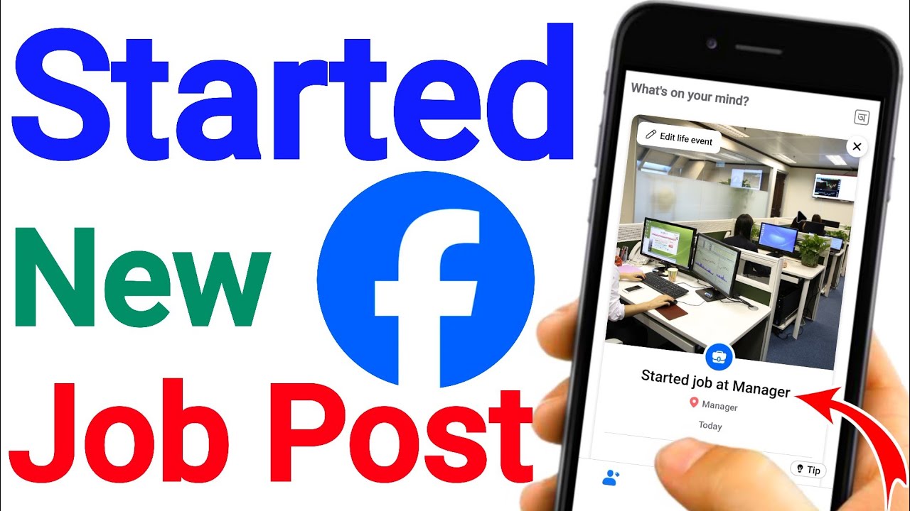 How To Share Started New Job Post On Facebook Profile And Page - YouTube