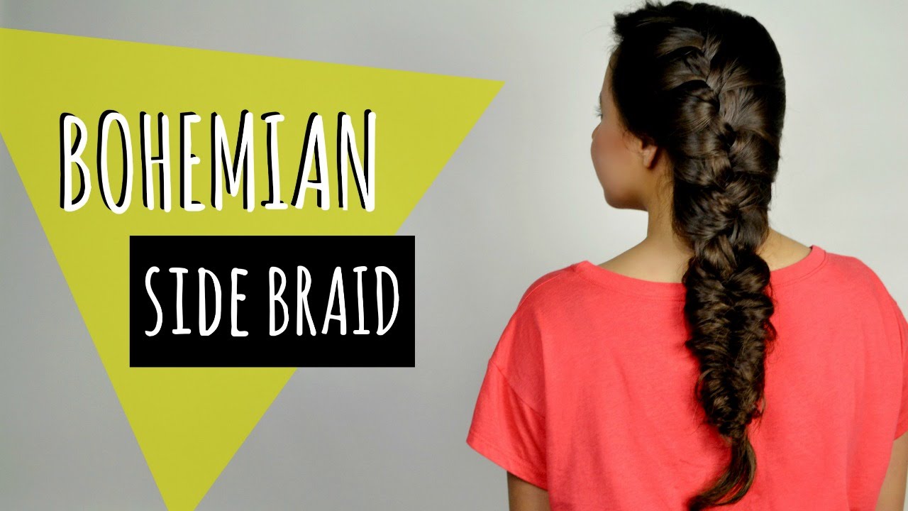 Bohemian Side Braid - Hairstyle / Trenza Bohemia de lado - YouTube