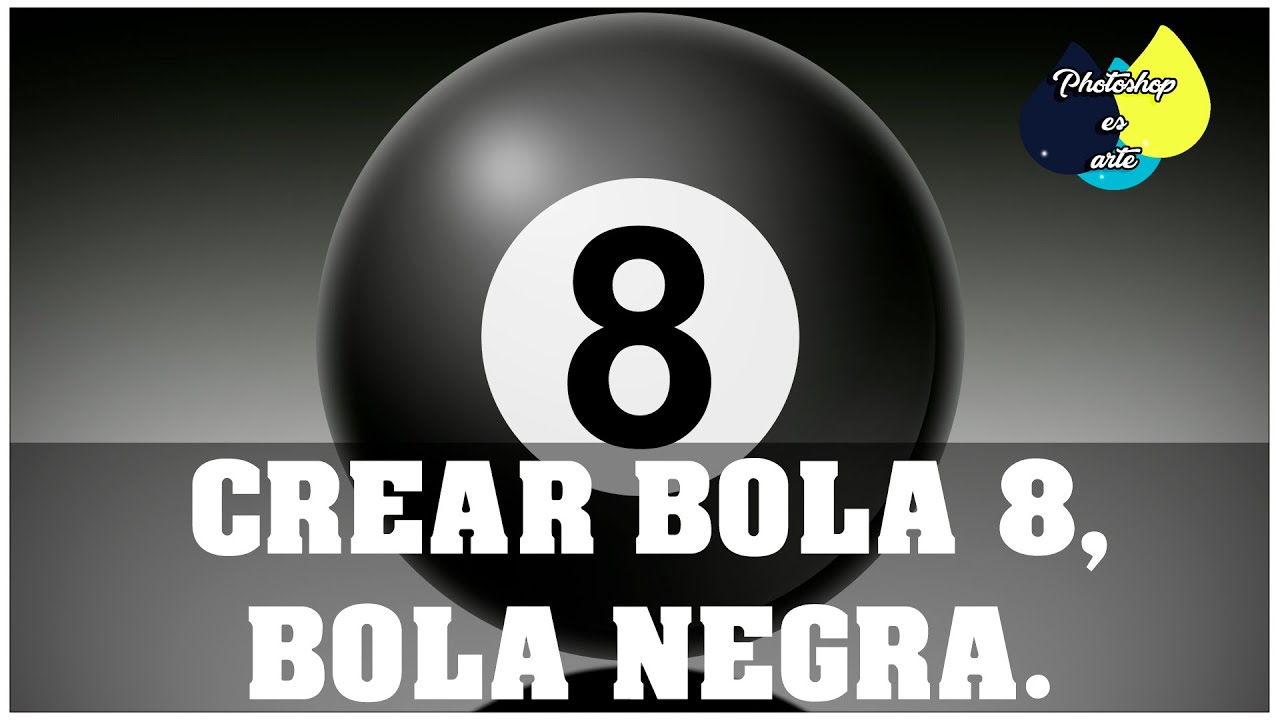 COMO CREAR DESDE CERO LA BOLA 8, BOLA NEGRA DEL BILLAR, CON PHOTOSHOP ...