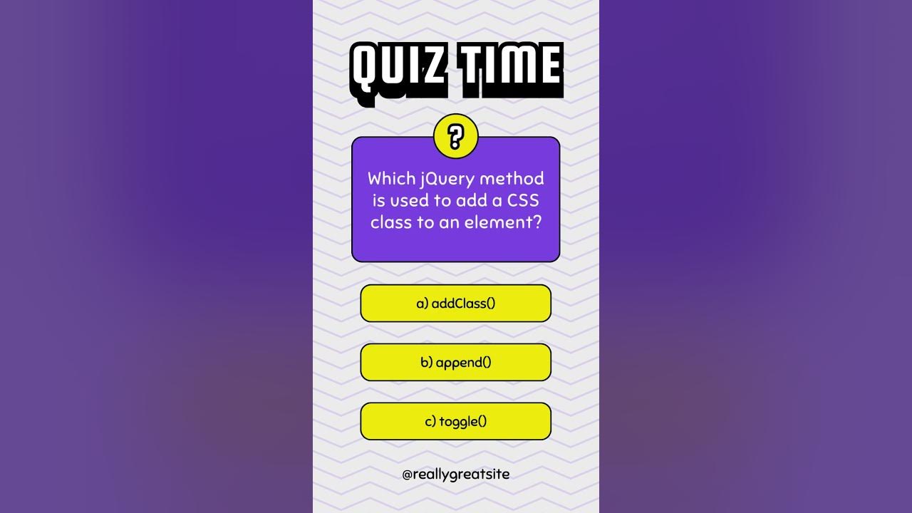 Quiz 5 For Javascript And Jquery Developers Quiztime Jquery Js Uideveloper Shorts Yt