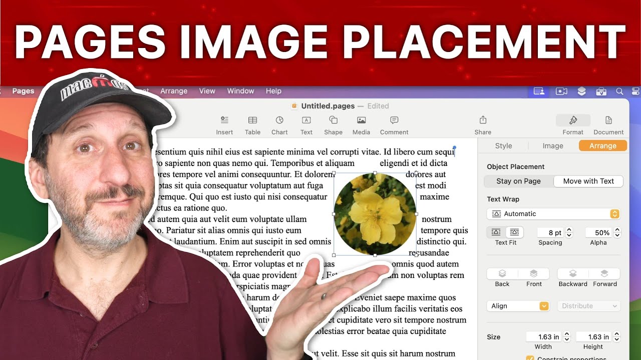 Pages Shape and Image Placement and Wrapping - YouTube