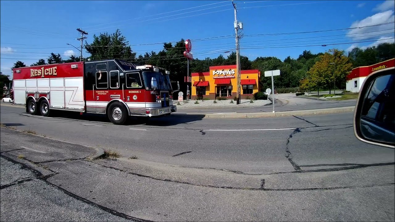 Manchester Fire Dept District Chief and Rescue 1 - YouTube