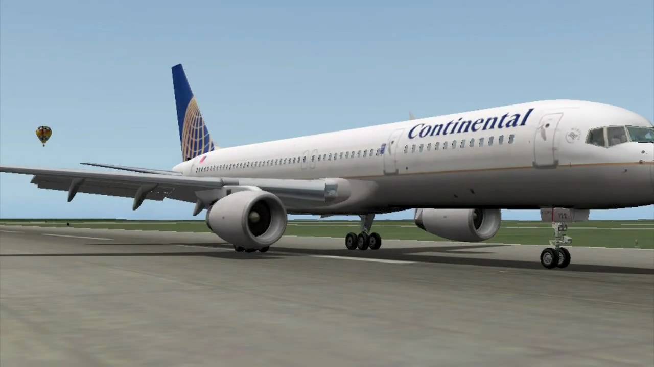 X Plane Continental 757 Landing at DTW in HD - YouTube