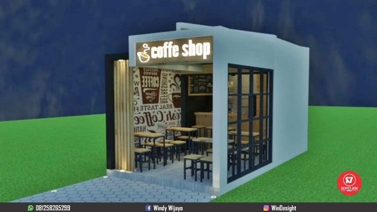 Desain Cafe Minimalis (Coffe Shop dan Thaitea) 3M x 6M - YouTube