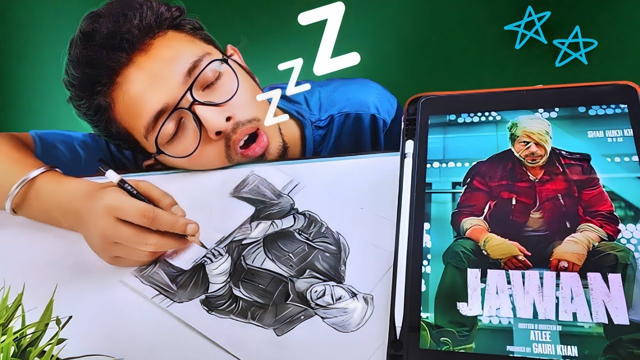 Lights, Camera, Sketch 🔥 Learn How to Draw SRK's Jawan Character || SRK ...