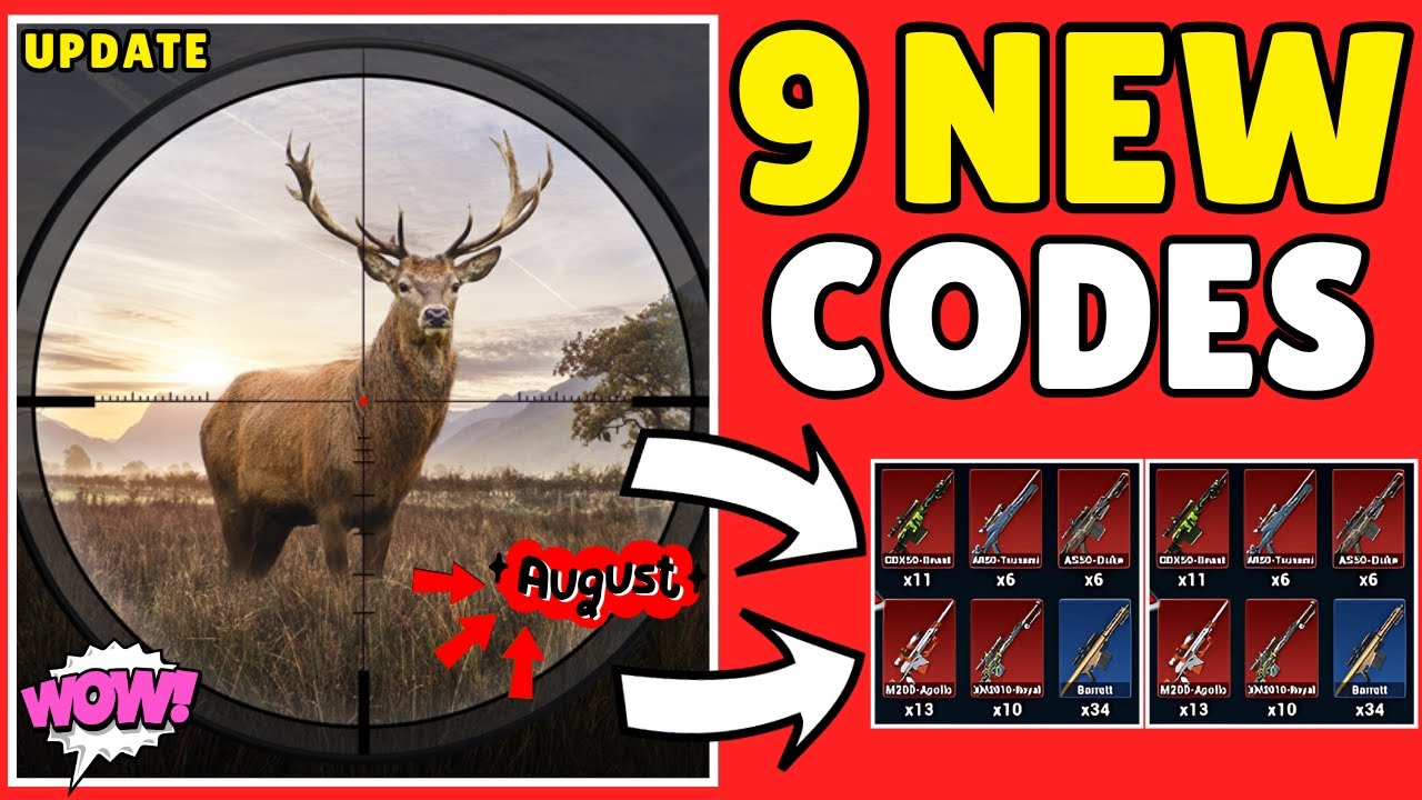 AUGUST CODES🎁 Hunting Sniper Codes 2025(Claim Now) New Hunting Sniper ...