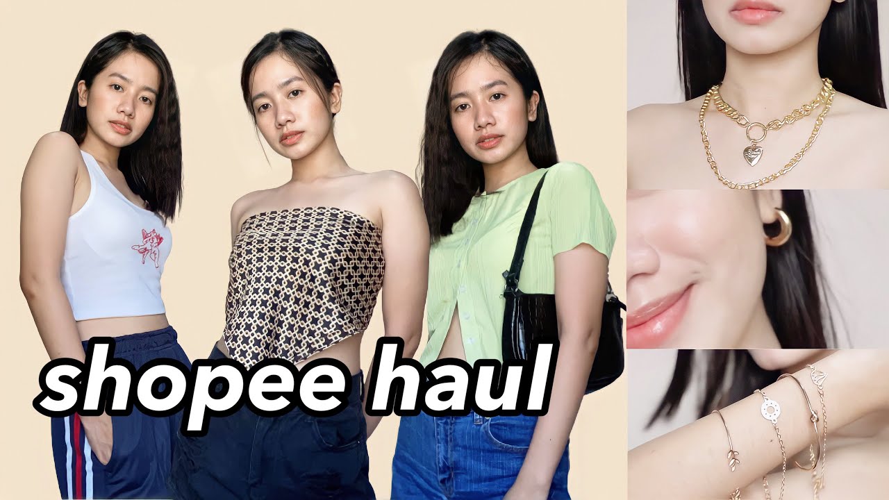 SHOPEE HAUL 2020 (try-on haul, accessories, trendy clothes, bag, phone ...