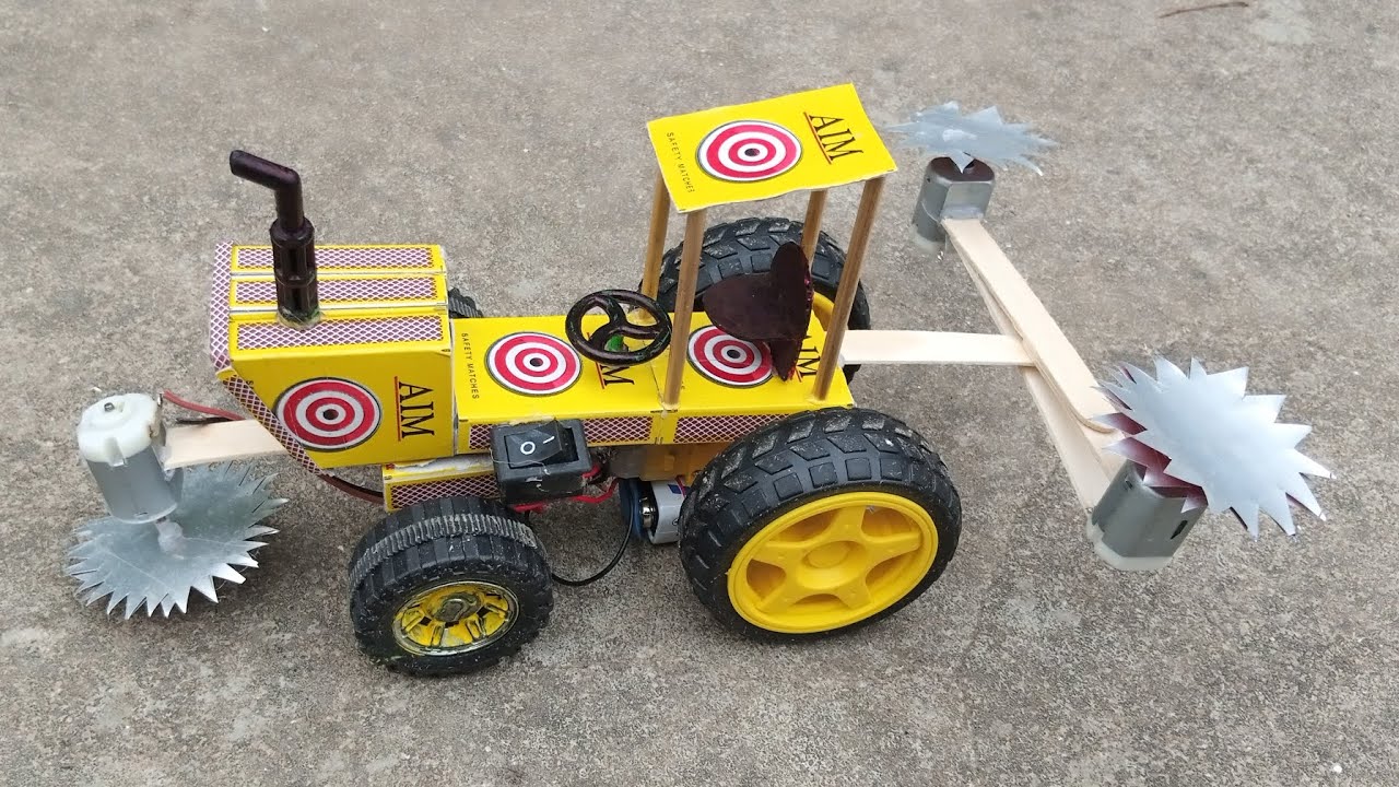 how to make matchbox tree cutter machine at home - diy - mini from ...
