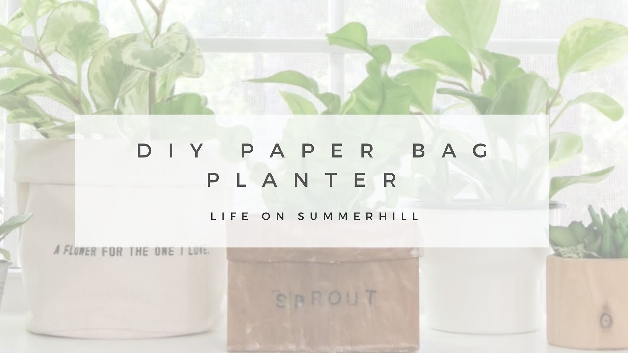 DIY PAPER BAG PLANTER - YouTube