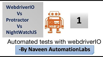 WebDriverIO - JavaScript Tool - By Naveen AutomationLabs - YouTube