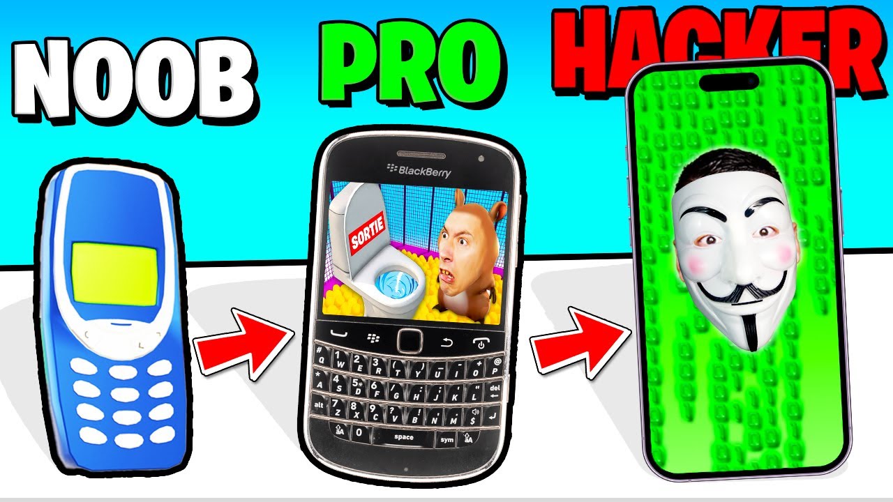 ÉVOLUTION DES TELEPHONES AU NIVEAU MAXIMUM !! (Phone Shoot Run) - YouTube