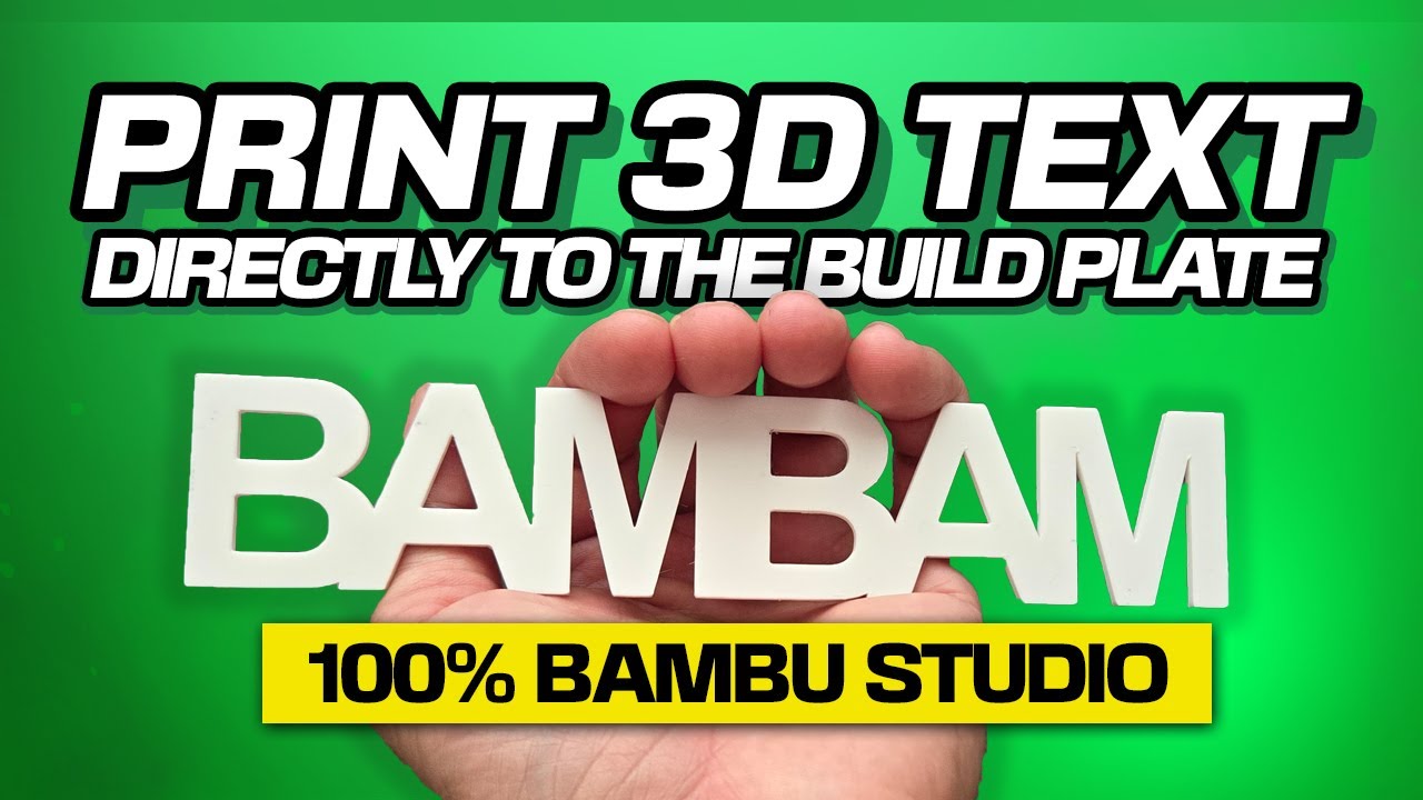 The Ultimate Guide to 3D Text Printing in Bambu Studio - YouTube