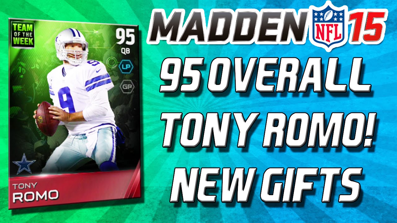 Madden 15 Ultimate Team - NEW TONY ROMO! 95 OVERALL! NEW GIFTS! - MUT ...