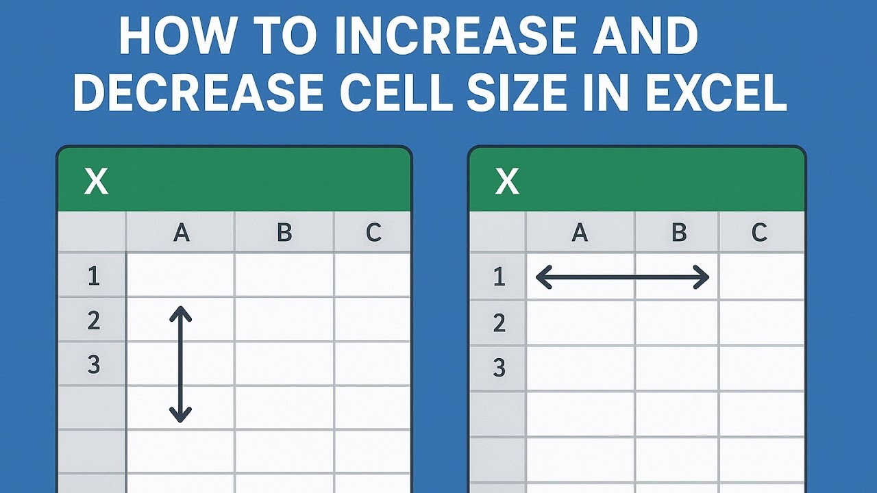 How to Increase and Decrease Cell Size in Excel | How to Increase and ...
