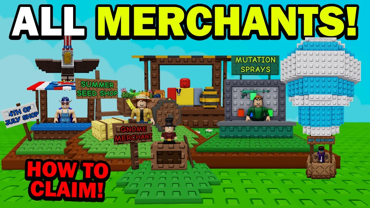 ALL TRAVELING MERCHANTS! (How to get) in Grow a Garden ROBLOX - YouTube
