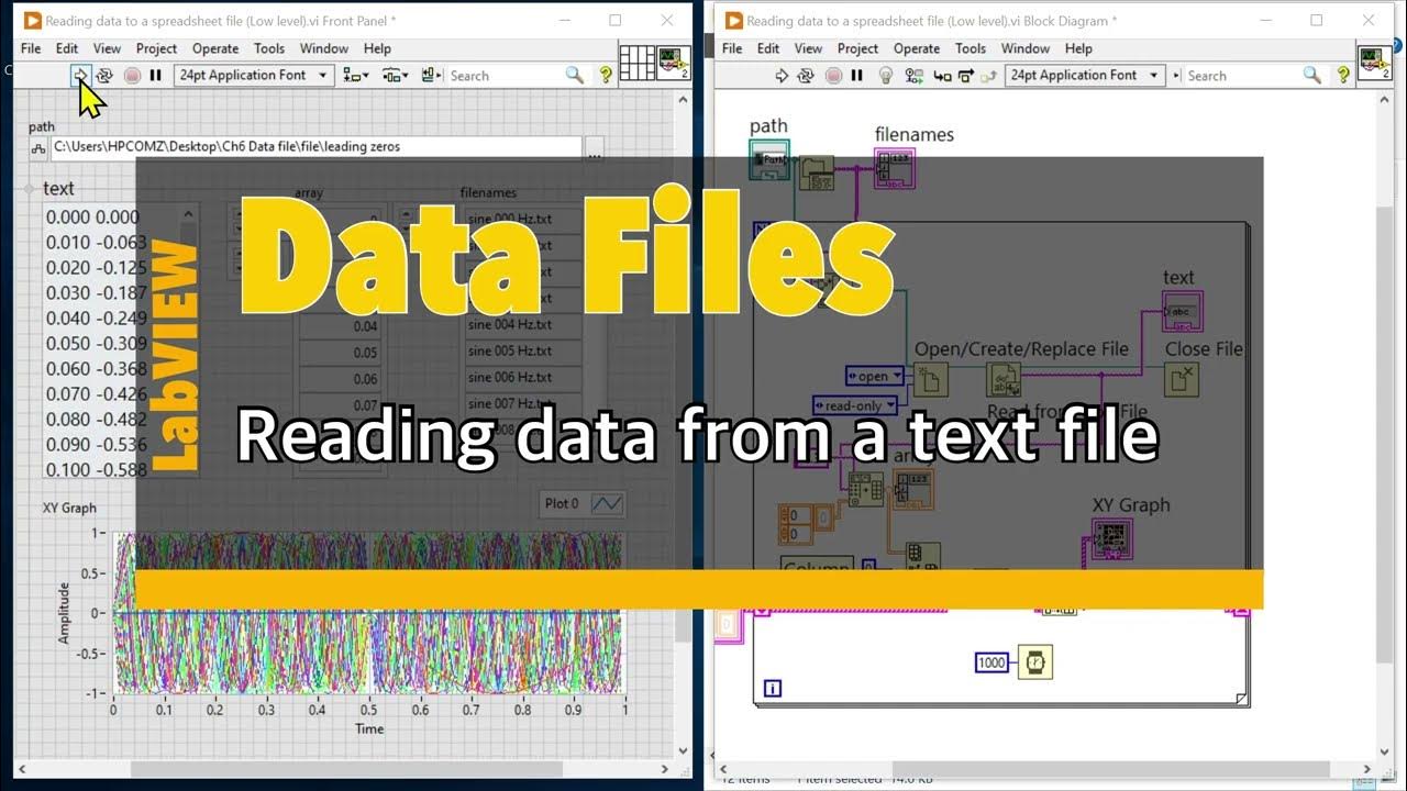 LabVIEW (Data files) #EP6 Reading data from a text file - YouTube