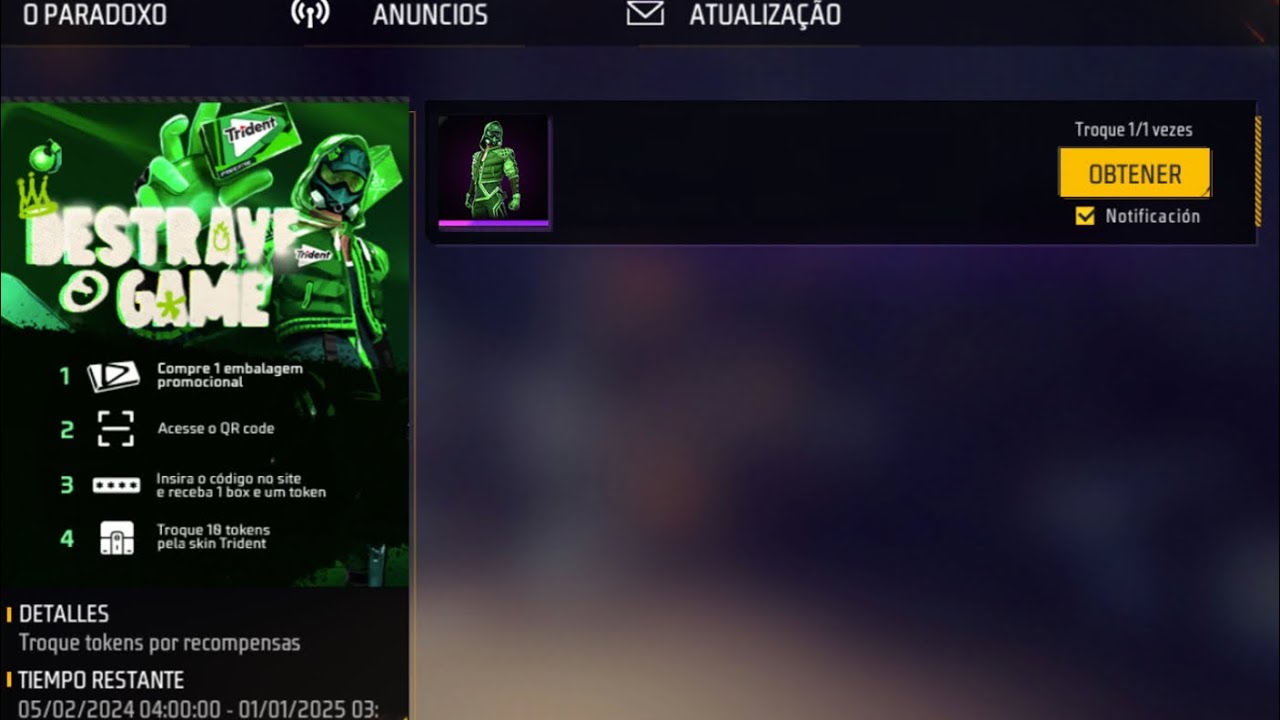 CONSIGUE LA SKIN EXCLUSIVA GRATIS DE FREE FIRE x TRIDENT BUG 😨 - YouTube