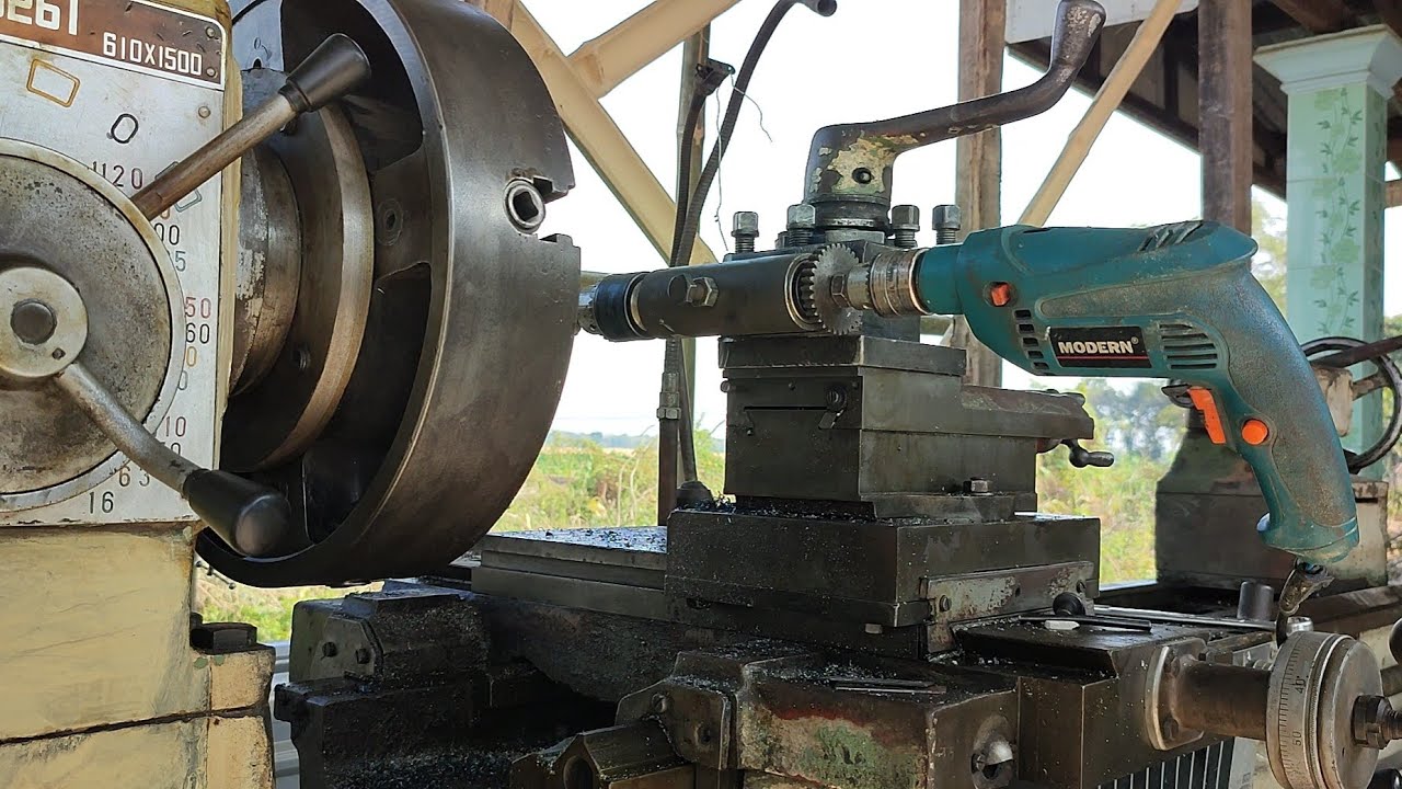 Combination lathe technique, making chuck locking tools 3. Milling with ...