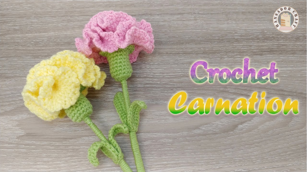 Crochet #025 Amigurumi Carnation | How to crochet carnation | Crochet ...