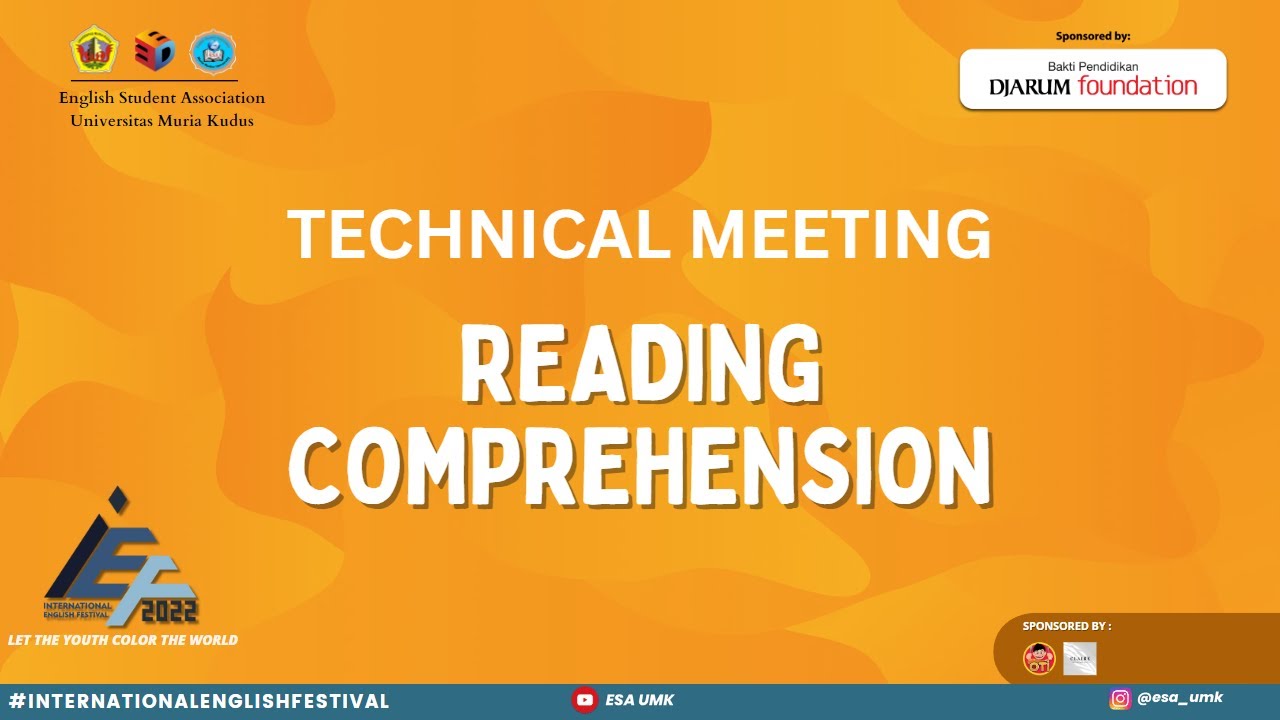 TECHNICAL MEETING IEF (READING COMPREHENSION) - YouTube