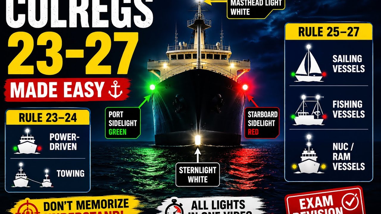 COLREGs Rules 23–27 I Colregs made Easy | Navigation Lights I Easy ...