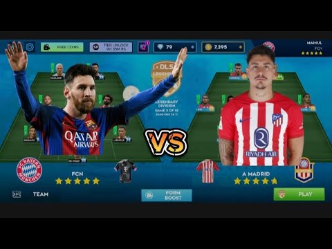 LEGENDARY CUP GAME (FCN VS A MADRID) (5-0)VICTORY ⚽🤍#dreamleguesoccer # ...
