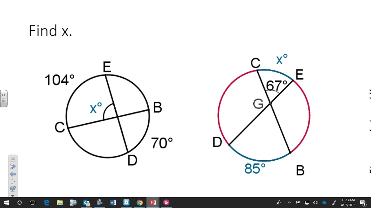 Circle Angle Measurements - YouTube