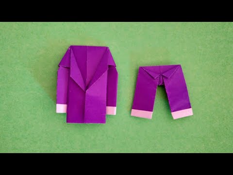 How to Make origami Coat & Pant with paper,jacket making from paper ...