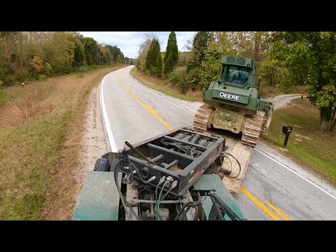 My First Time Trucking John Deere 850J Dozer on the Lowboy
