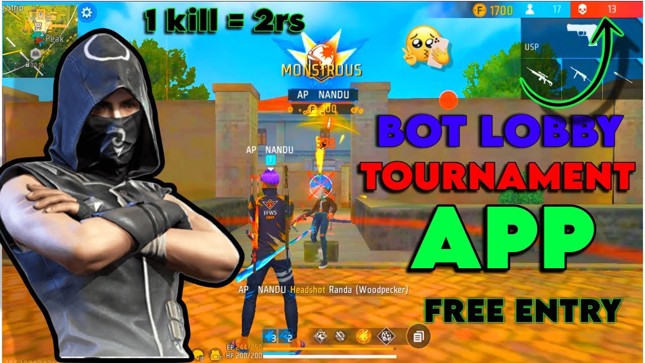 Bot Lobby FF Tournament App ( 1 KILL= 2rs ) 😍. Tournament App - Free ...