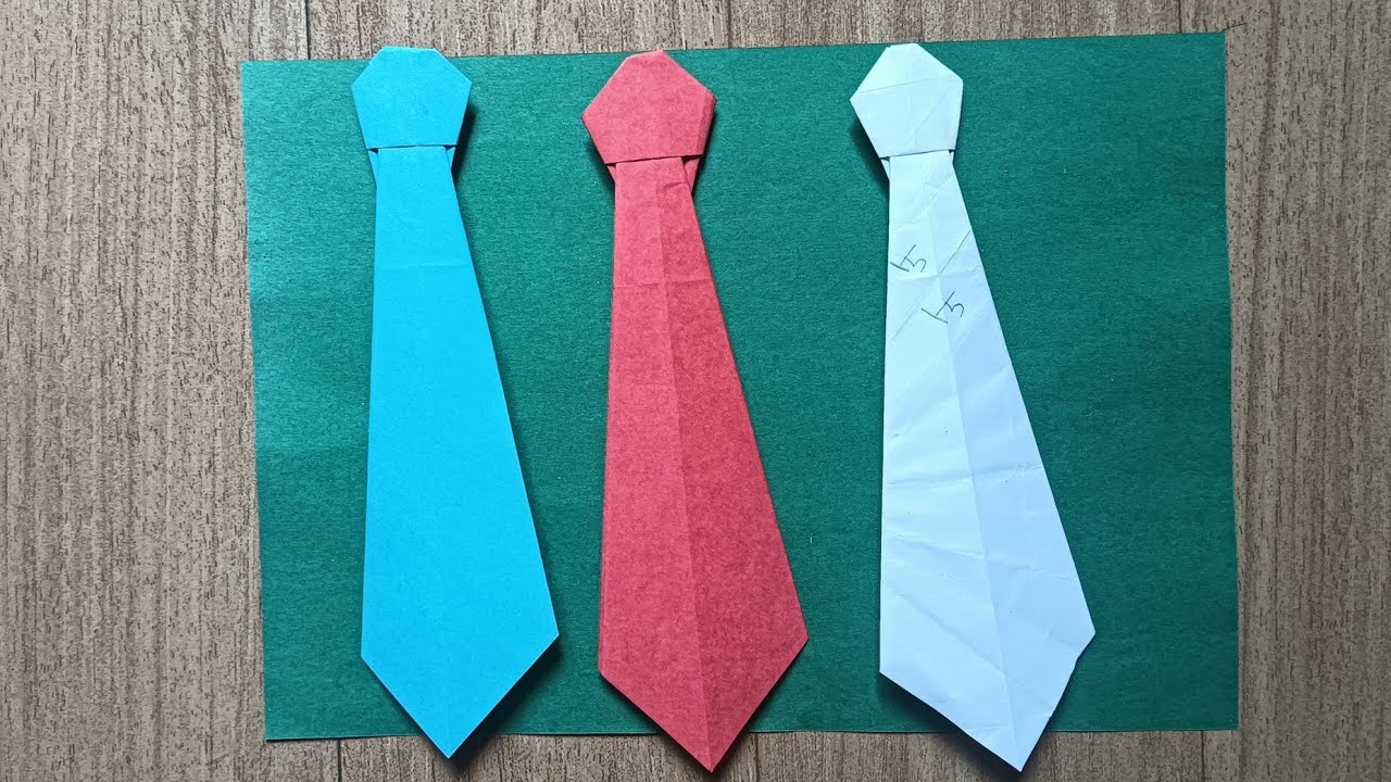 How to make tie with paper //paper folding ideas //origami tie - YouTube