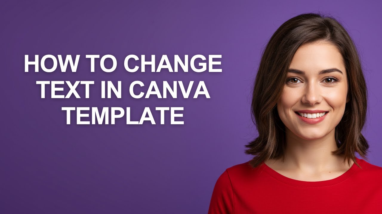 How To Change Text in Canva Template - AshleyHowTo - YouTube