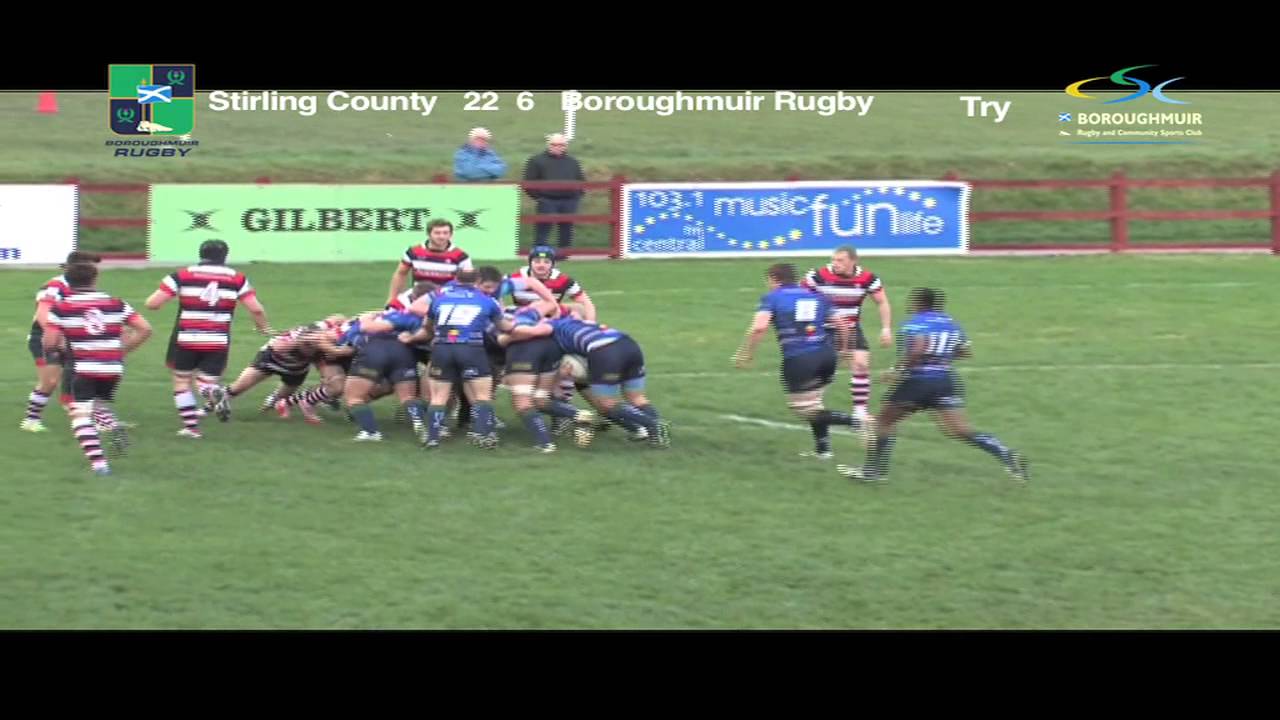 Stirling County v Boroughmuir Rugby 1 11 2014 - YouTube