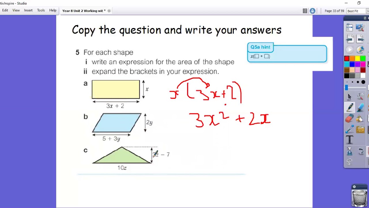 Year 8 - Math - Unit Lesson 1 of 4 2.3 Expanding & Factorising ...